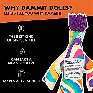 Dammit Doll - Classic Random Color, Stress Relief - Gag Gift - 1 Doll