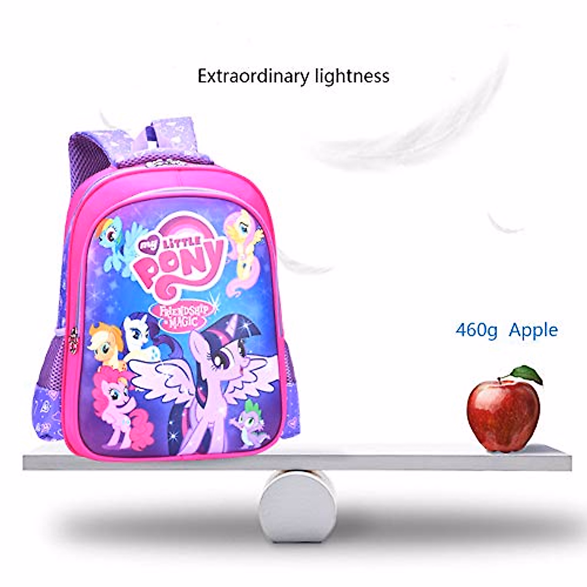 MY L. Pony Backpacks Bookbag Cute Pony Princess Style School Book Waterproof Multi Storey Bags