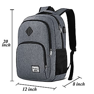 YAMTION 17.3 Inch Travel Backpack for Men and Women,School Bookbag for Teenager,Computer Backpack with USB Charging port for Business Work College Travel Trip