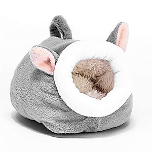 FLAdorepet Hamster Bed Houses and Hideouts Small Animal Pet Cave Bed Cage Nest Accessories (S(5.1 * 3.9 * 3.9inch), Elephant)