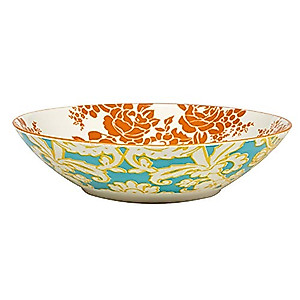Certified International Damask Floral 9.5" Soup/Cereal Bowls, Set of 4 Assorted Designs,