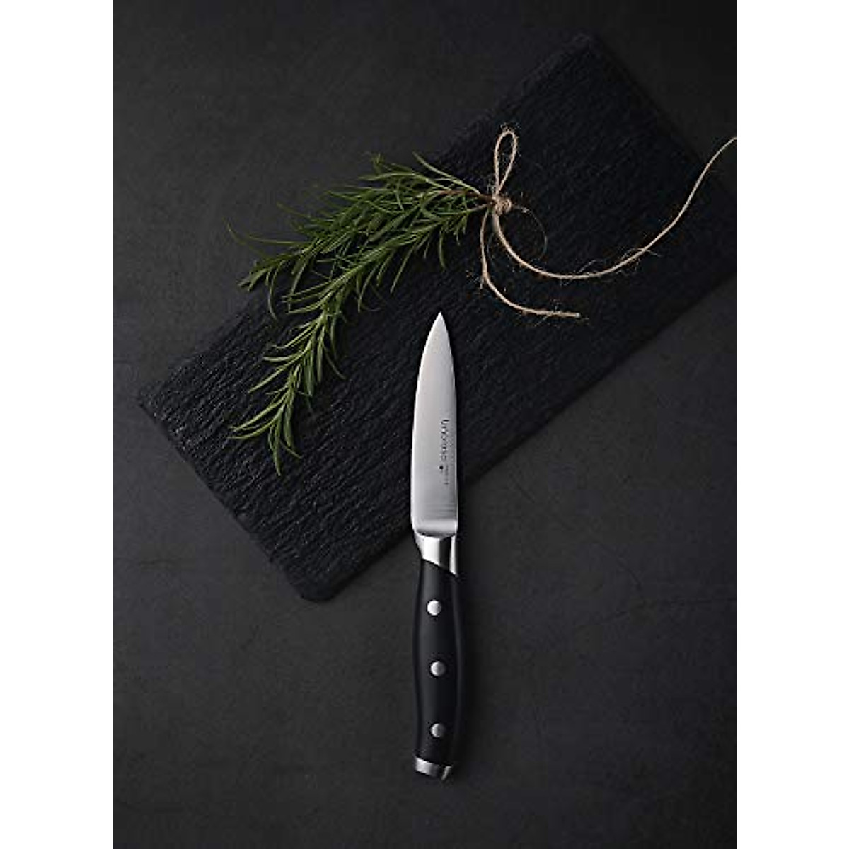 linoroso Paring Knife 3.5 inch Small Kitchen Knife with Elegant Gift Box, Sharp Forged German Carbon Stainless Steel Fruit Knife, Full Tang, Ergonomic Handle-Classic Series