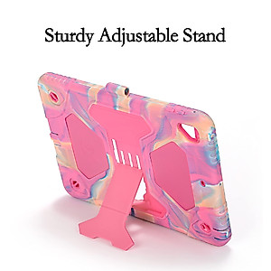 iPad Air 2 Case iPad 6th Generation Case iPad 5th Generation Case Shockproof Case Ultra Slim Lightweight Stand Case for 9.7 inch iPad (Pink)