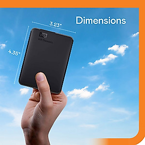 WD 18TB My Book Desktop External Hard Drive, USB 3.0, External HDD- WDBBGB0180HBK-NESN & 5TB Elements Portable External Hard Drive HDD, USB 3.0, WDBU6Y0050BBK-WESN