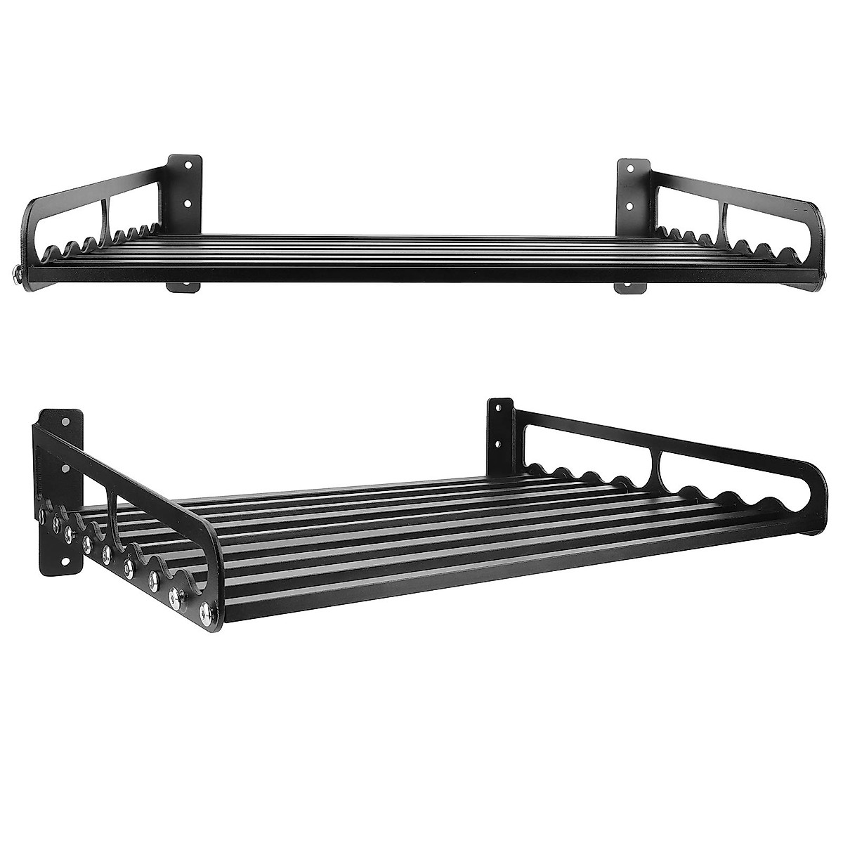 BHDD Alumimum Microwave Oven Wall Mount, Wall Microwave Stand Shelf Metal Shelving Heavy Duty Commercial Or Household Grade Microwave Rack, with Fixing Kit, for Kitchen, Restaurant, Laundry(50x40)