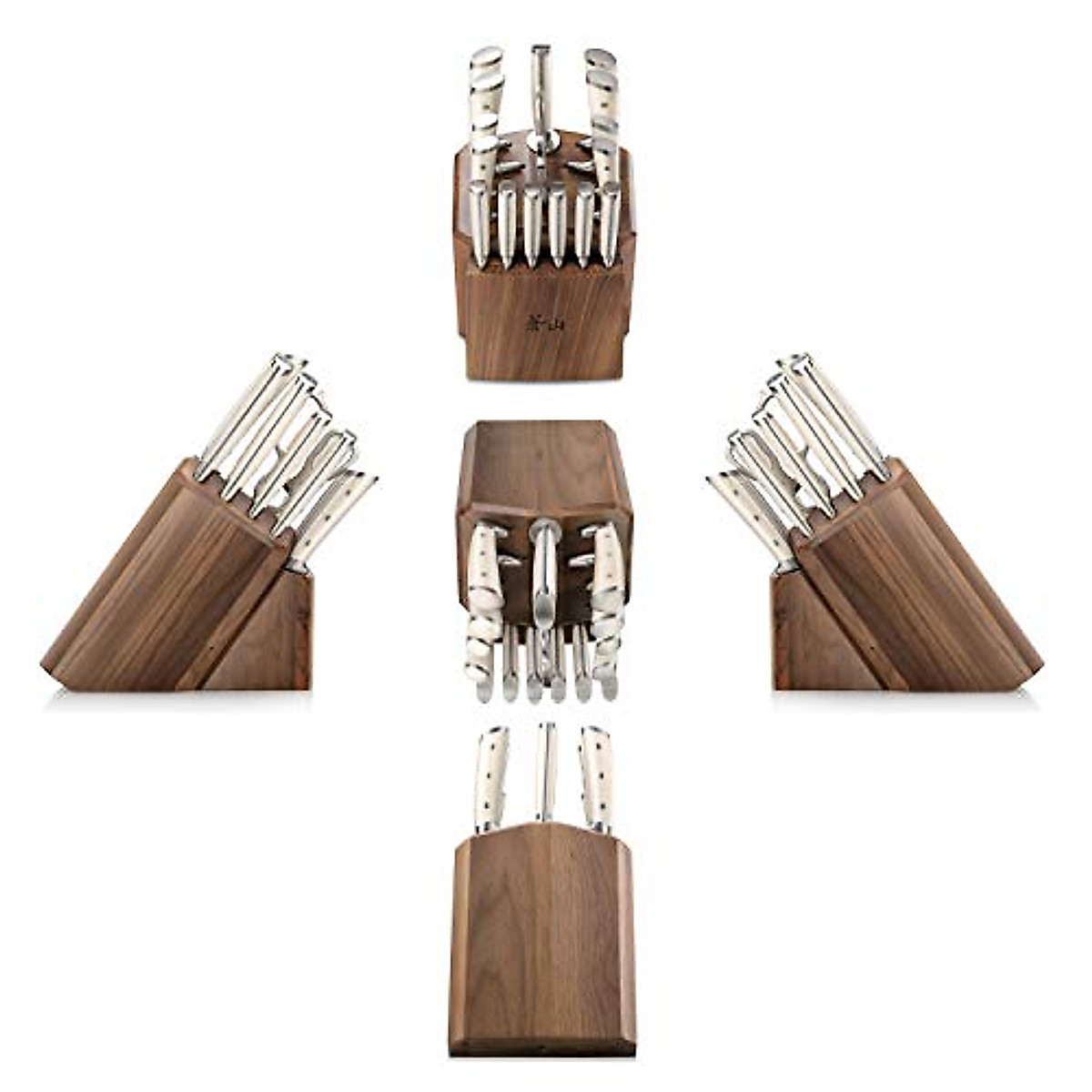 Cangshan S1 Series 1022599 German Steel Forged 17-Piece Knife Block Set, Walnut