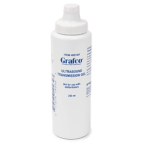 Grafco Ultrasound Transmission Gel, Hypoallergenic, 250 ml, Pack of 12, 4001GF