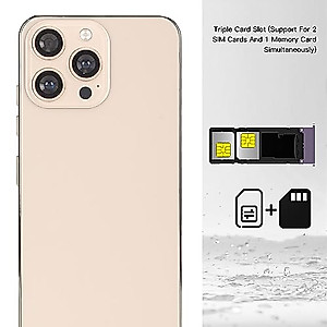 Yunseity Unlocked Smartphone I14promax, 6.6 Inch FHD Screen 2.4G 5G Dual Band WiFi Cellphone for Android13, 8GB RAM 256GB ROM, 8MP 24MP Cameras, MT6735 10 Core CPU, with Earbuds (US Plug)