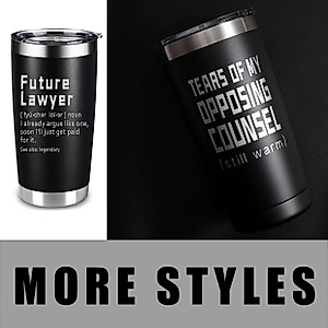 ARIABLE Allegedly Tumbler - Lawyer Gifts for Men & Women, Law School Gifts, Funny Law Students Gifts, Future Lawyer, Attorney, Birthday, Christmas, 20oz Engraved Lawyer Tumbler, Black