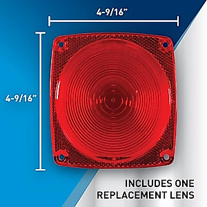 Blazer International B983 Stop / Tail / Turn Light Replacement Lens , Red