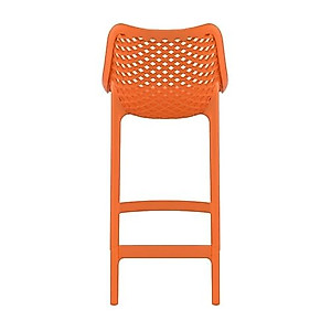 Home Square Patio Counter Stool in Orange Finish - Set of 2