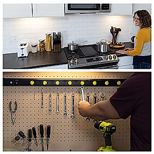 GE Under Cabinet Light, 12 Inch, Wireless, Battery Operated, 100 Lumens, Tap Light, Bright White LED Closet Light, Night Light for Kitchen, Closet, and More, 41213-T1