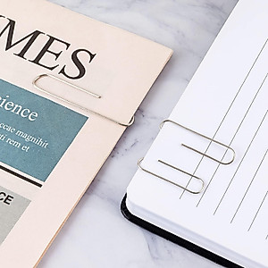 FUDAO FAMILY Paper Clips Binder Clips,340 PCS Paper Clips Assorted Sizes,Binder Clips Assorted Sizes,Silver Paper Clip,Black Binder Clip,FFHY100102