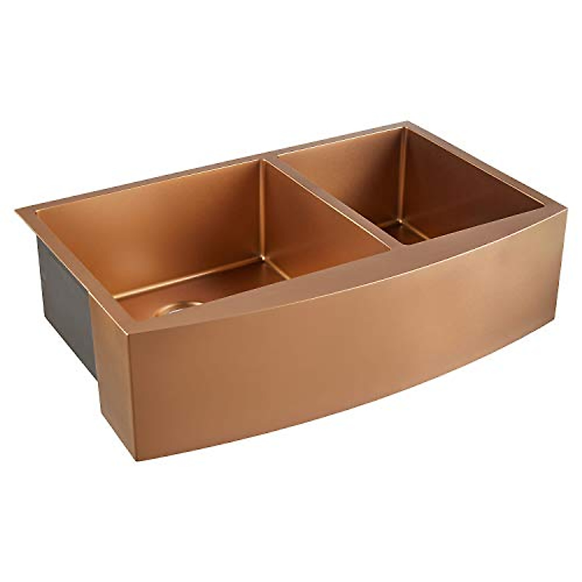 Signature Hardware 944657-33 Atlas 33" Farmhouse Double Basin Stainless Steel Kitchen Sink