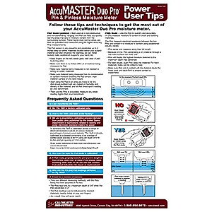 Calculated Industries 7445 AccuMASTER Duo Pro Pin & Pinless Moisture Meter Detects Hidden Leaks and Moisture | Combo Non-invasive Pad + Pin Sensors | for Restoration Contractors, Woodworkers, DIYs