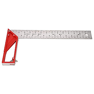 Combination Square, 300mm Multi-functional Right Angle Ruler , Adjustable Stainless Steel Square Angle Ruler , 45/90 Degree Woodworking Try Square Measuring Tool, for Multiple Purposes