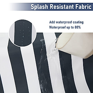 ROFIELTY Bench Cushion 30 inch, Bench Cushion for Indoor/Outdoor use Outdoor Swing Cushions, Waterproof and Durable Resistant Furniture Patio Cushion. (Stripes-Black, 30x14x2.5)