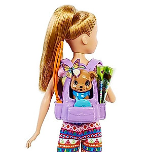 Barbie It Takes Two Stacie Doll & Accessories, Camping Playset with Doll, Pet Tent, Puppy, Sticker Sheet & Accessories