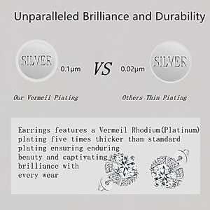 Diamond Stud Earrings for Women Men Gifts for Wife Soulmate Mom Girlfriend Moissanite Earrings 2Ct Anniversary Jewelry Present for Wife, Birthday Valentines Gifts (Luxury 4 Pointed)