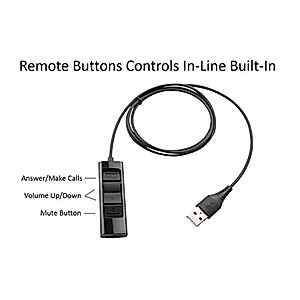 3.5mm Headset + 2.5mm + USB Adapter Headset Microphone for Business Skype Work from Home Call Center Office Video Conference Computer Laptop PC VOIP Softphone Telephone Noise Cancellation Headphone