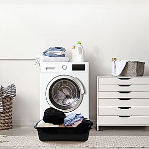 Bblina 4-pack 32 Large Commercial Bus Tubs Boxes, Plastic Shallow Storage Bus Trays