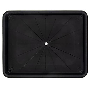 Carlisle FoodService Products XDL3000H03 Cateraide Polyethylene Dolly with Handle, 28-3/4" Length x 22-3/8" Width x 5" Depth, Black