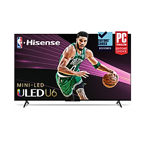 Hisense 65-Inch Class U6 Series Mini-LED ULED 4K UHD Google Smart TV (65U6K) - QLED, Full Array Local Dimming, Dolby Vision IQ，HDR 10+, VRR Game Mode Plus, 240 Motion Rate, Alexa Compatibility