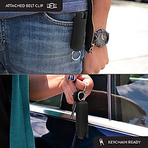 Guard Dog Security Pepper Spray Keychain - Self Defense Quick Action - Maximum Strength MC 1.44, Pepper Spray Up to 16 Feet Range, Belt Clip, Made in USA, 8 Packs