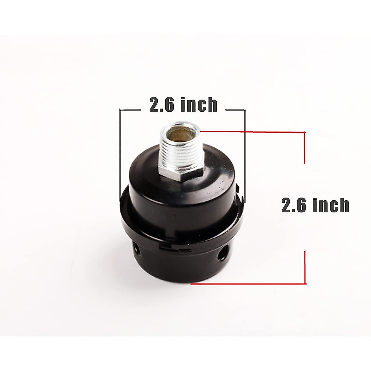 Air Compressor Silencer,Filter Thread Metal oil-less Intake Filter Air Filter Silencer Noise Muffler (3/8 PT 16mm)