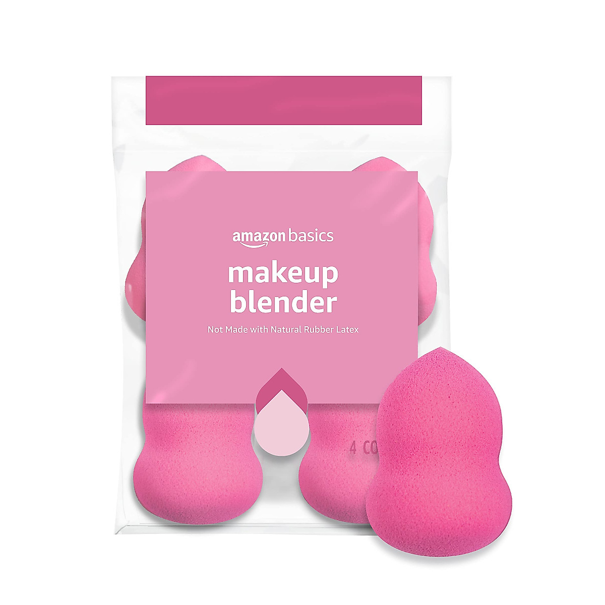 Amazon Basics Large Makeup Blender, 4-Pack (Previously Solimo)