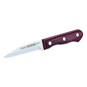 Tramontina Paring Knife 3" Stainless Steel Display, Redwood