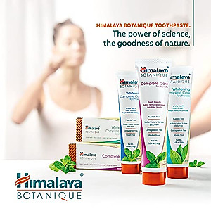 Himalaya Botanique Complete Care Whitening Toothpaste, Simply Mint, for a Clean Mouth, Whiter Teeth and Fresh Breath, 5.29 oz, 4 Pack