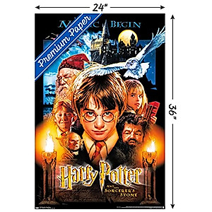 Trends International 24X36 Harry Potter and the Sorcerer's Stone - One Sheet Wall Poster, 24" x 36", Premium Unframed Version
