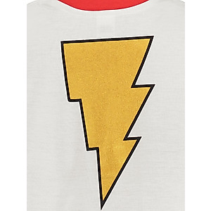 DC Comics Shazam Little Boys' T-Shirt with Cape (Red, 5)