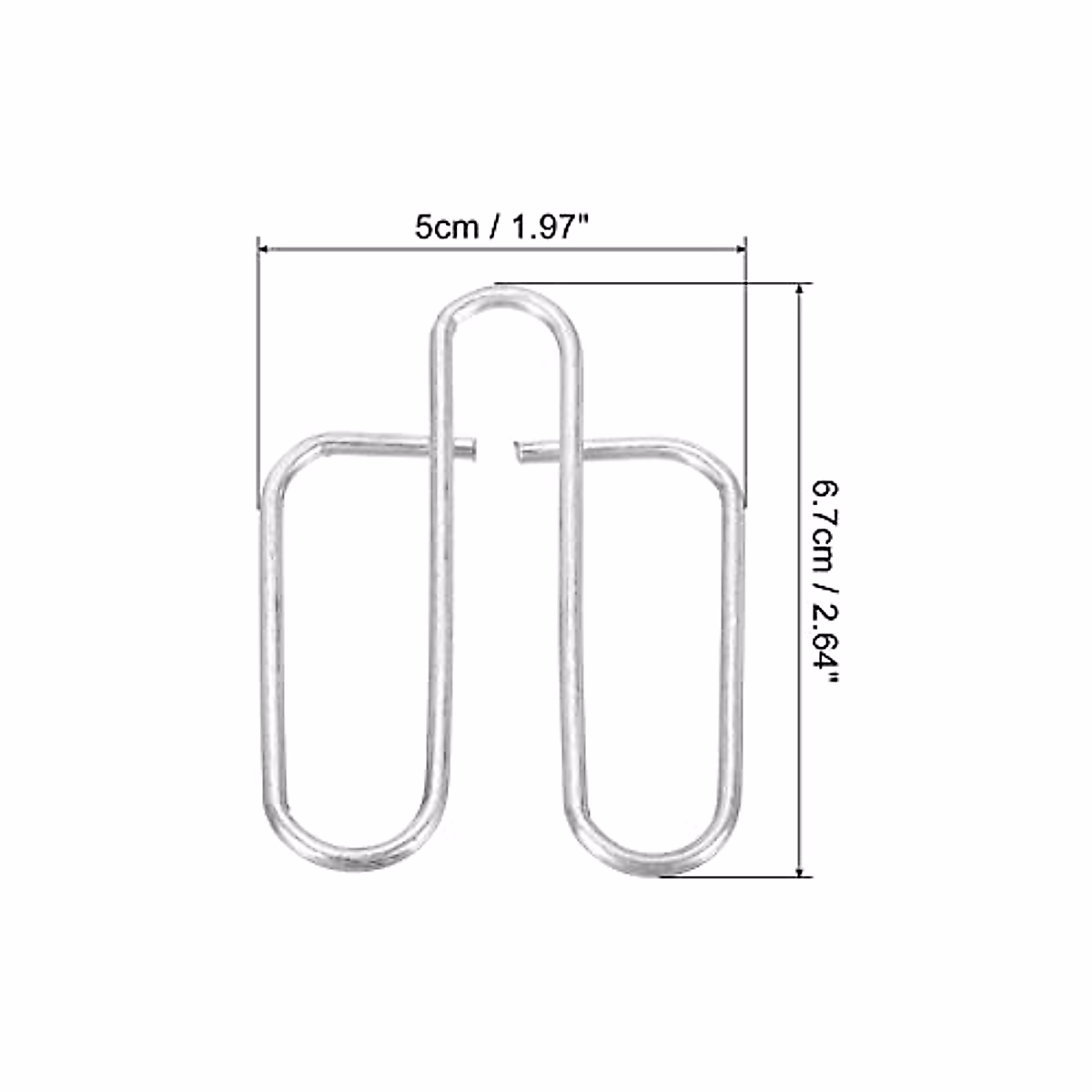 PATIKIL Cage Door Hooks, 20Pcs Stainless Steel Durable Cage Door Latch Buckle Hook for Locking and Fixing Rabbit Pig Poultry Cage, Silver