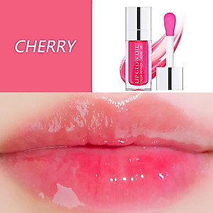 Sea-Maid Plumping Lip Oil, Hydrating Gloss Tinted Lip Balm Transparent Lip Care, Big Brush Head Glitter Shine, Long Lasting Nourishing Non-sticky Fresh Texture