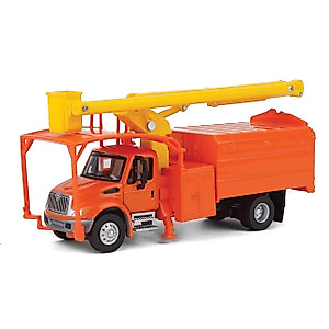 Walthers HO Scale International 4300 2-Axle Truck with Tree Trimmer Body Orange