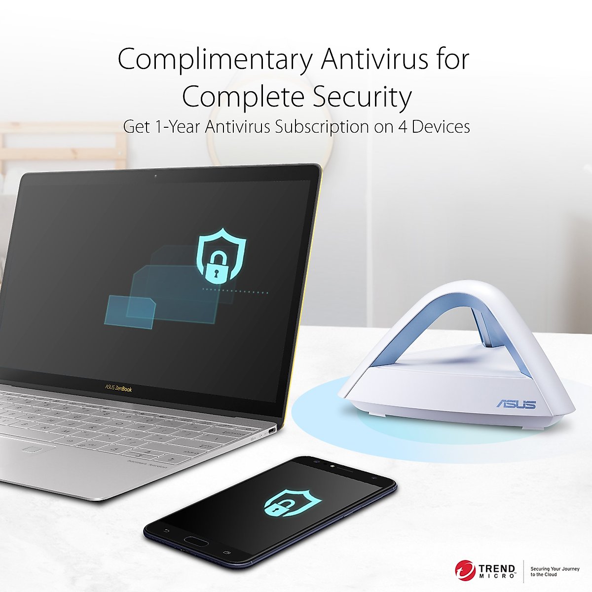 ASUS AC1750 Mesh WiFi System (Lyra Trio 3PK) - Whole Home Coverage up to 5,400 sq.ft & 6+ Rooms, Compatible with Alexa, AiMesh, Free Lifetime Internet Security, Parental Control