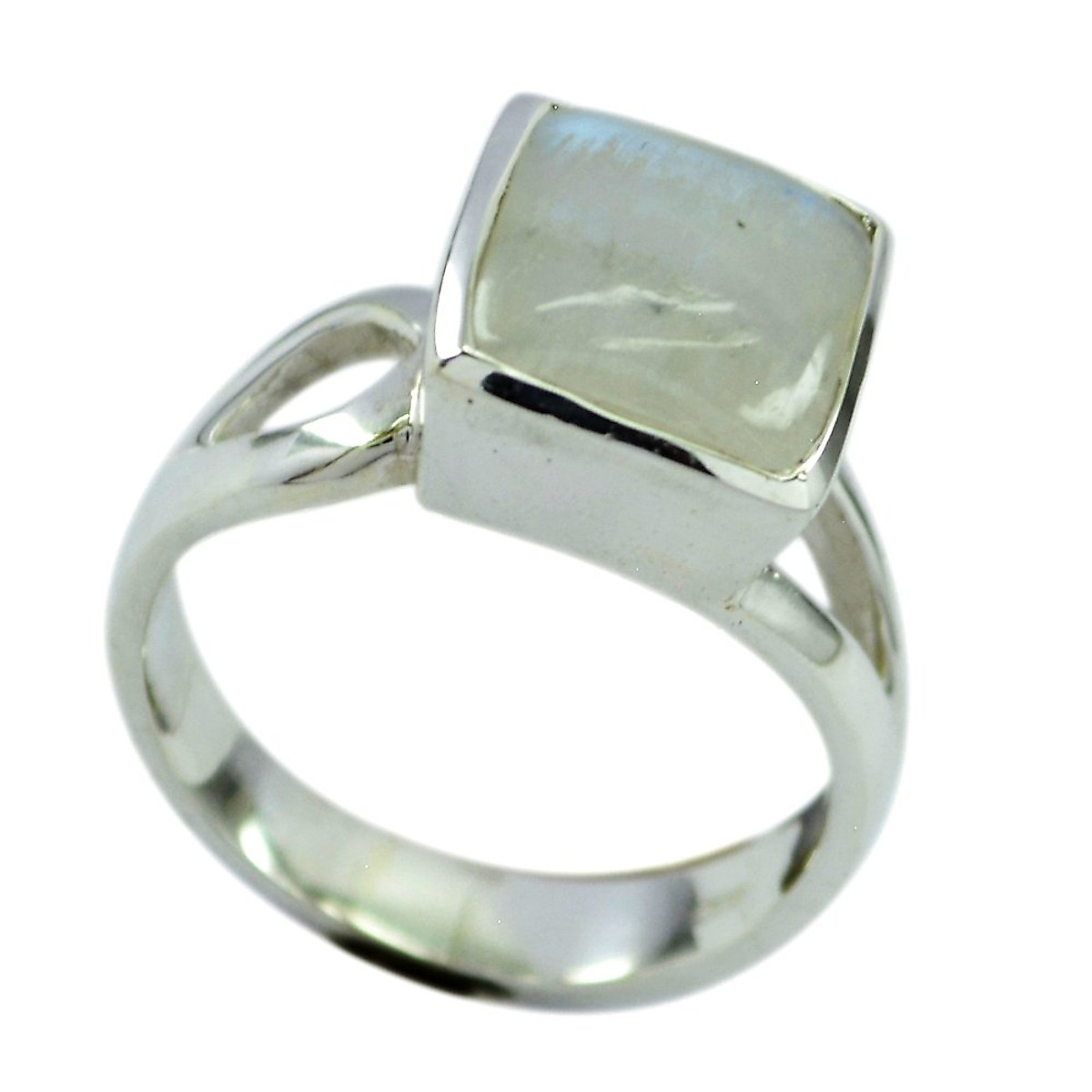 55Carat Natural Rainbow Moonstone Ring for Women Astrological Birthstone Handmade US 5,6,7,8,9,10,11,12