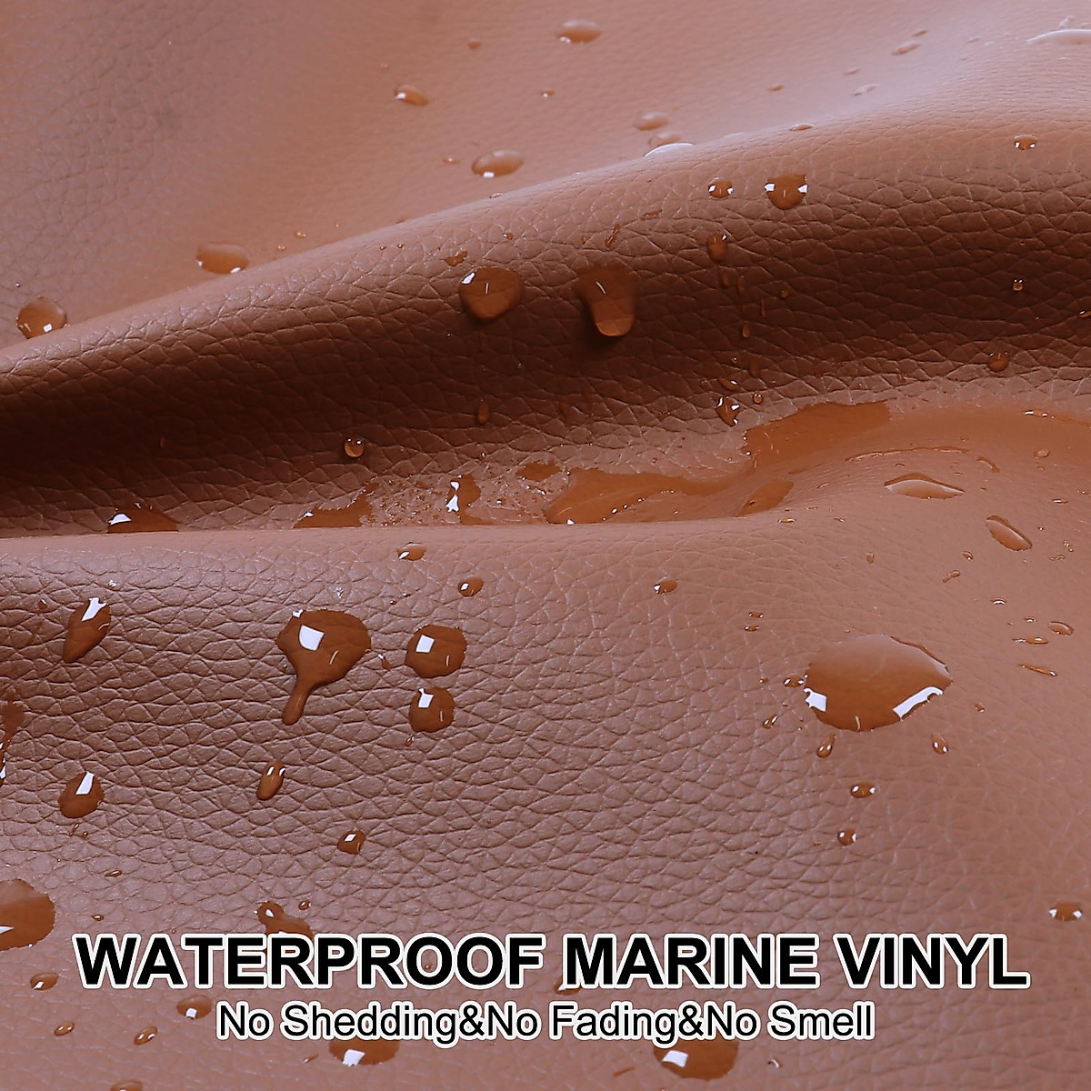 Vinyl Upholstery Fabric,Soft Faux Leather,Marine Vinyl Fabric,Indoor & Outdoor Synthetic Leather for Boat,Car,DIY Crafting (Brown, 36inchx54inch)