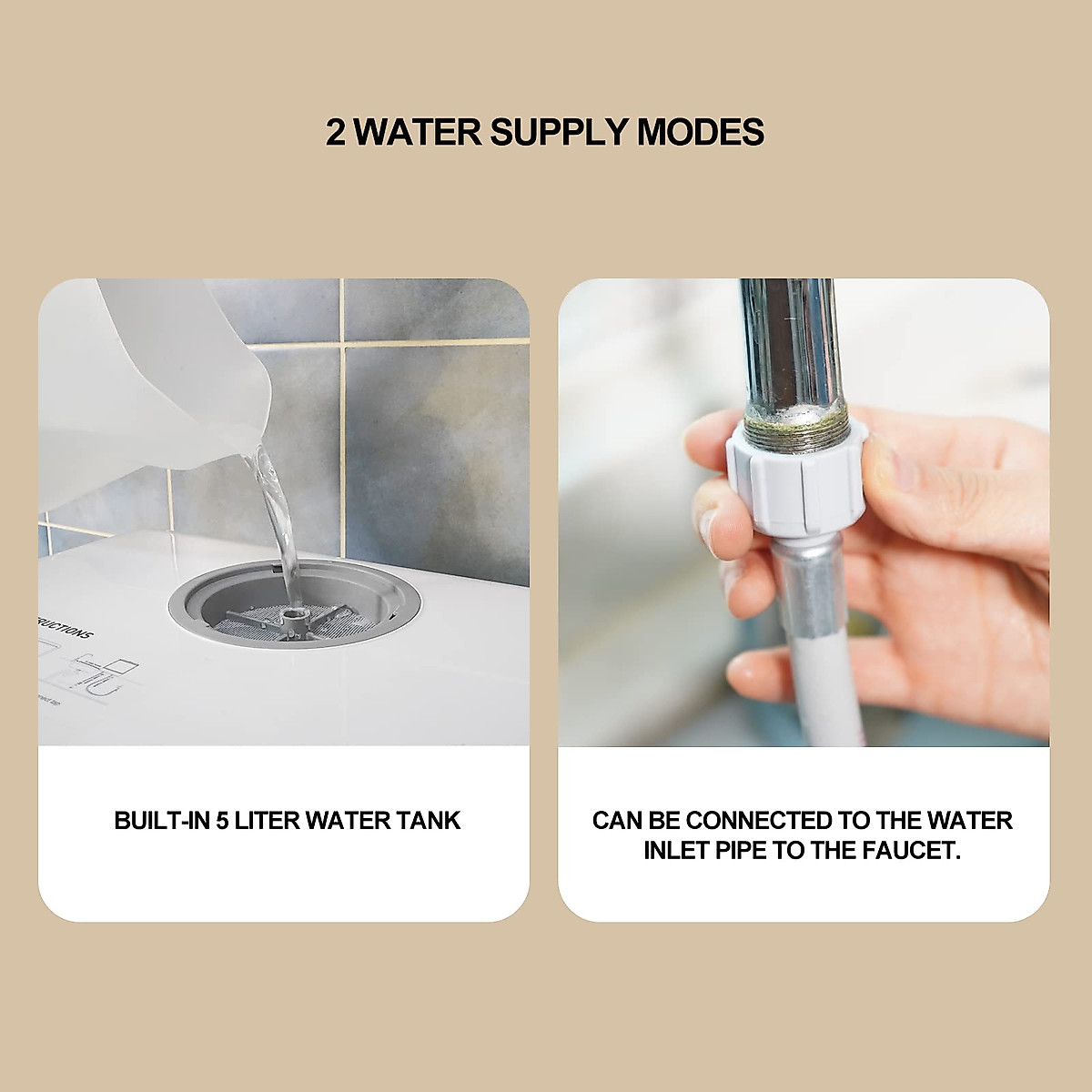 Dishwasher countertop，countertop dishwasher with water tank, leak-proof ，portable dishwasher with drying .360°spray with upper and lower double spray arms.With 5 washing modes.