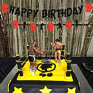 Boxing Birthday Party Decorations Banner Garland Wrestling Party Supplies Boxing Match Fight Sports Theme Boxer Birthday Party Decorations