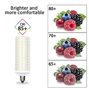 TRIJZHOU E26 LED Light Bulb (E39) 300w 350w 250w Halogen Equivalent cool White 6000K 3680 Lumen AC 100-265V Medium Screw Base Non-Dimmable 360°Beam Angle No Flicker Corn led bulb Pack of 1