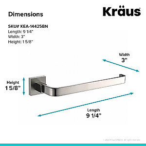 Kraus KEA-14425BN Aura Bathroom-Accessories -Towel Ring Brushed Nickel