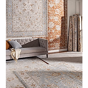 Mark&Day Area Rugs, 5ft Round Cerro Gordo Traditional Sage Area Rug, Green Carpet for Living Room, Bedroom or Kitchen (5'3" Round)