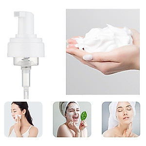 2PCS 150ml/5oz Empty Clear Plastic Foam Pump Bottles Foaming Dispenser Refillable Travel Toiletry Hand Wash Facial Cleanser Shampoo Cosmetic Container Storage Portable Foaming Bottles