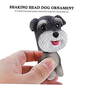 STOBOK Bobble Dog Ornament House Ornaments Ornament for Kids Cake Ornament Dashboard Bobbleheads Bobblehead Doll Toy Shaking Head Dog for Car Shaking Head Dog Adornment Cake Dog Ornament
