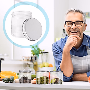 6Pcs Jars with Lids Portable Travel Size Containers for Household Storage Crafts and Cosmetics