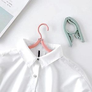 RZJZGZ 12Pcs Travel Hangers Folding Hangers Portable Clothes Hangers Foldable, Non-Slip, Lightweight for Home and Travel