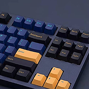 Akko Horizon 3087DS 87-Key TKL Wired Gaming Mechanical Keyboard, Programmable with Cherry Profiled PBT Double Shot Keycaps and N-Key Rollover (Akko Cream Blue Tactile Switch)